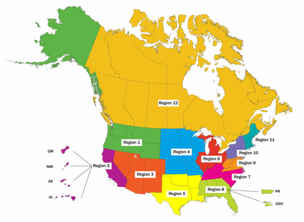 ASCA Regions - Association of Student Conduct Administration